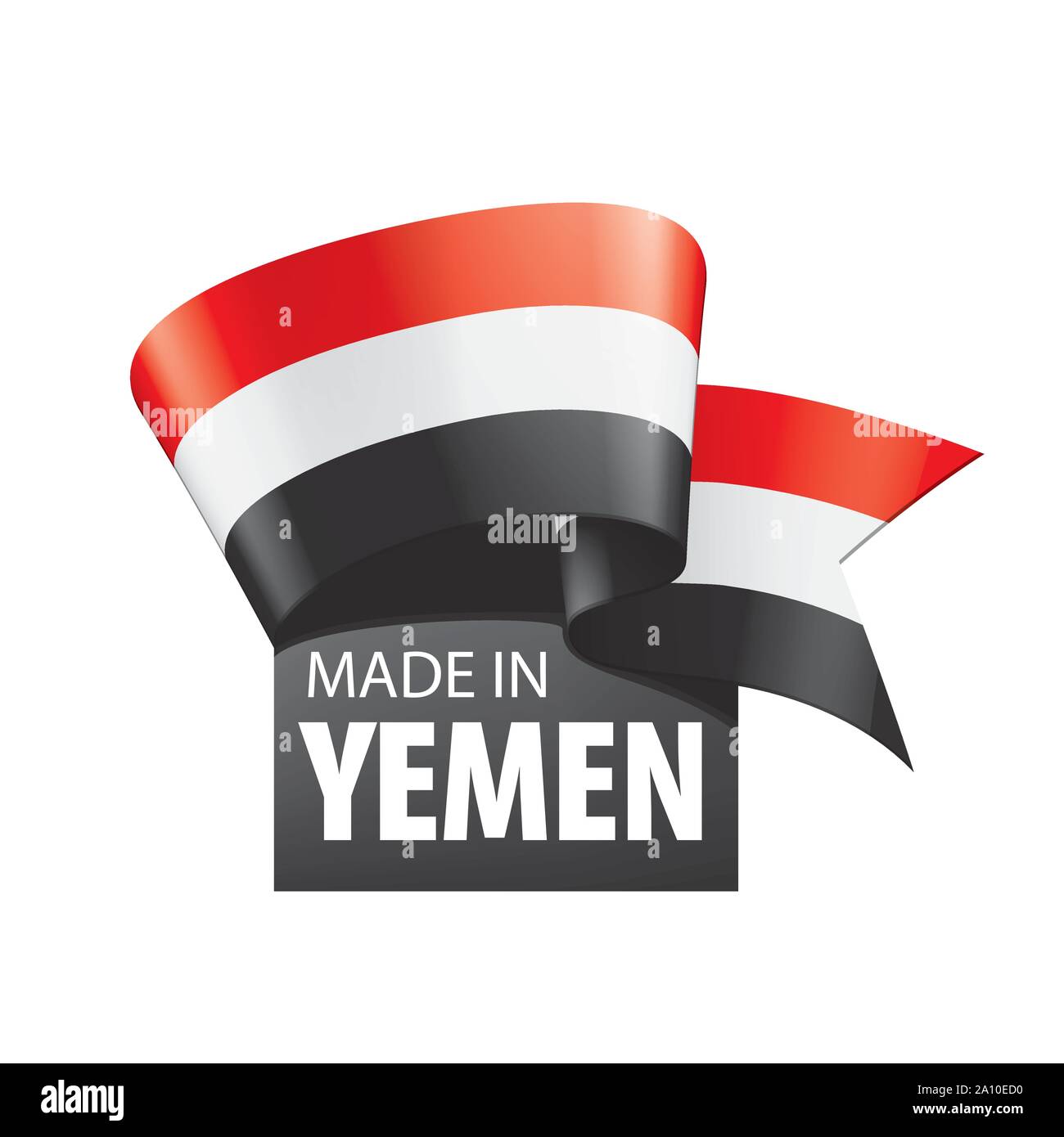Yemeni flag, vector illustration on a white background Stock Vector ...
