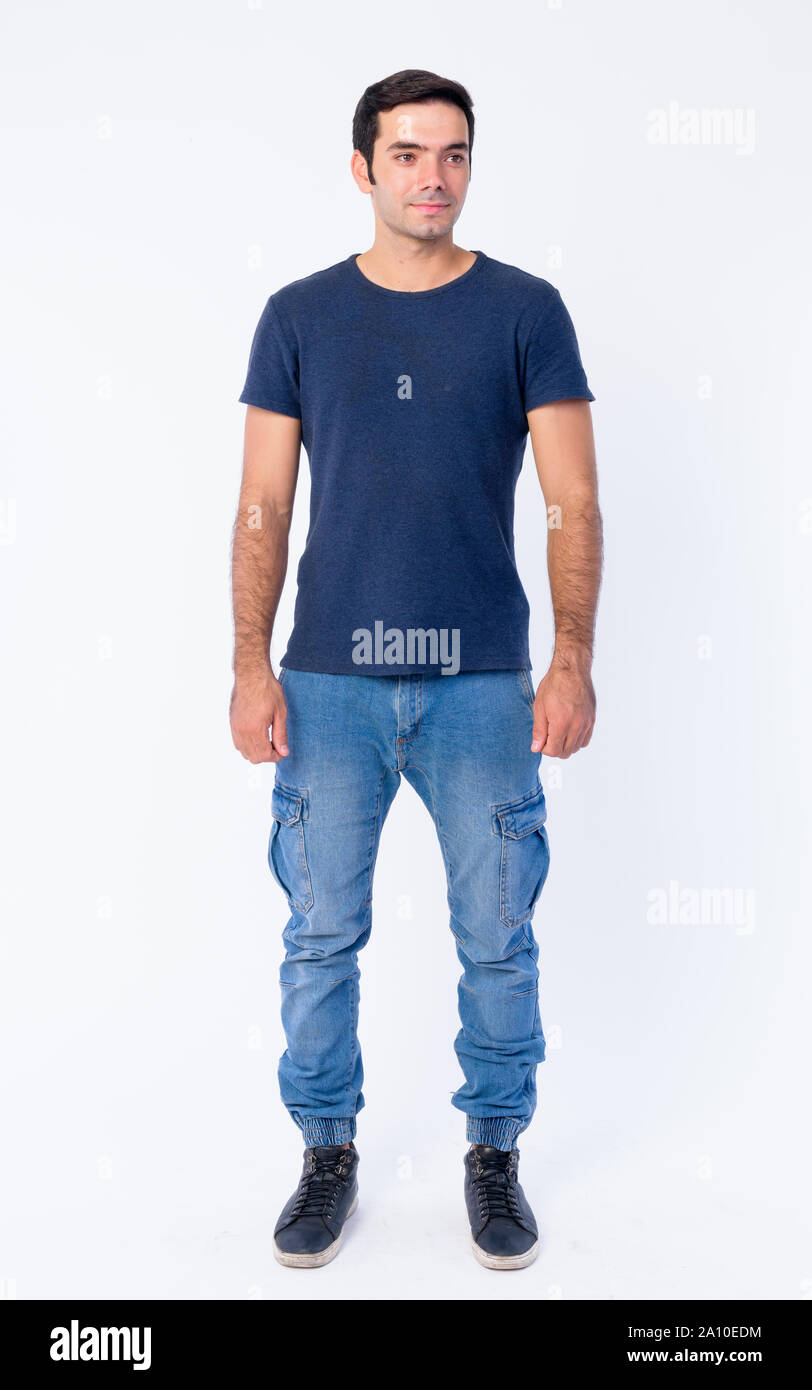 Full body shot of young handsome Persian man Stock Photo - Alamy
