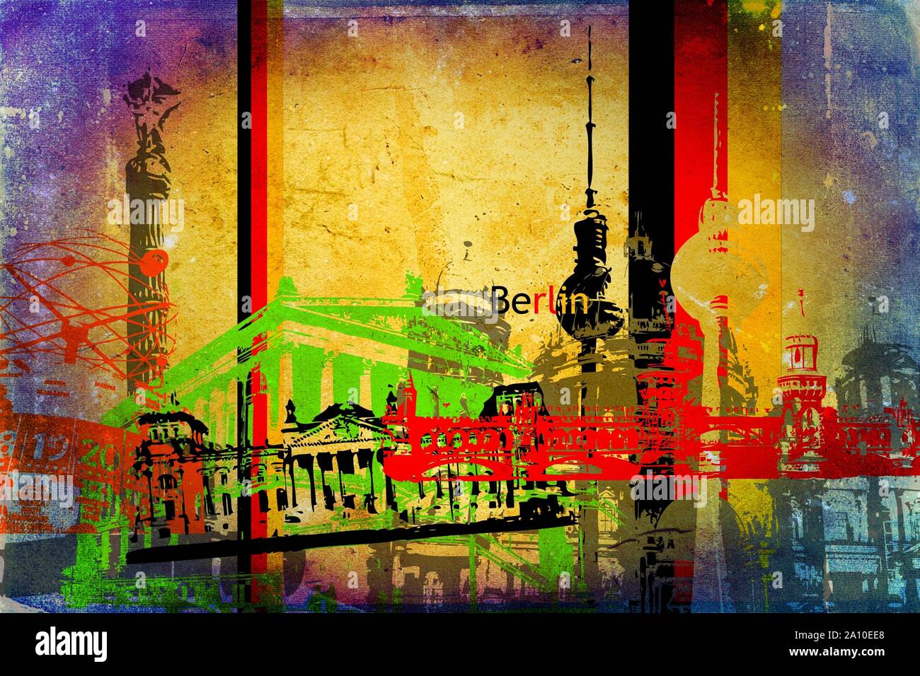 Berlin art design illustration Stock Photo - Alamy