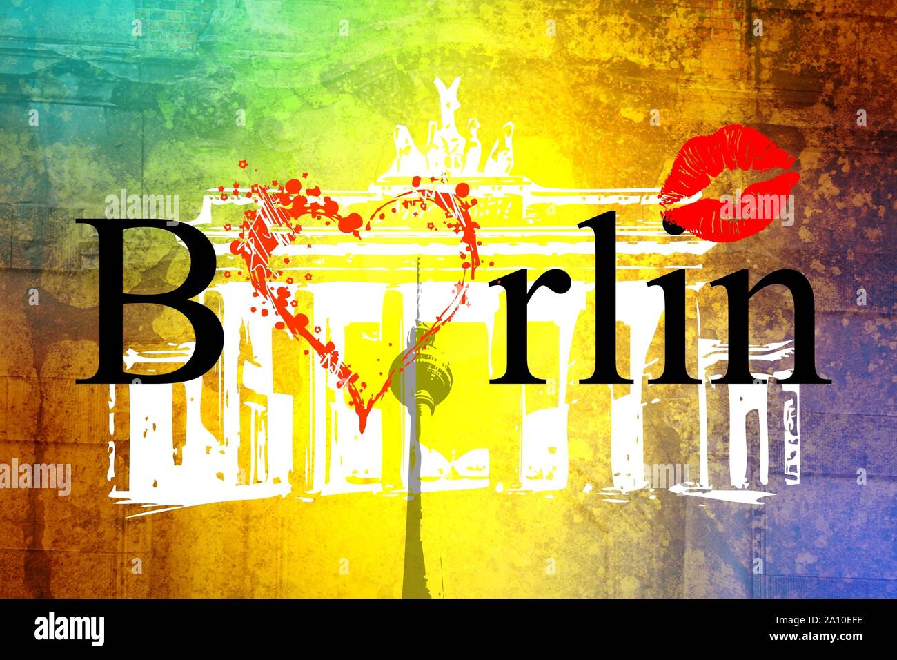 Berlin art design illustration Stock Photo - Alamy