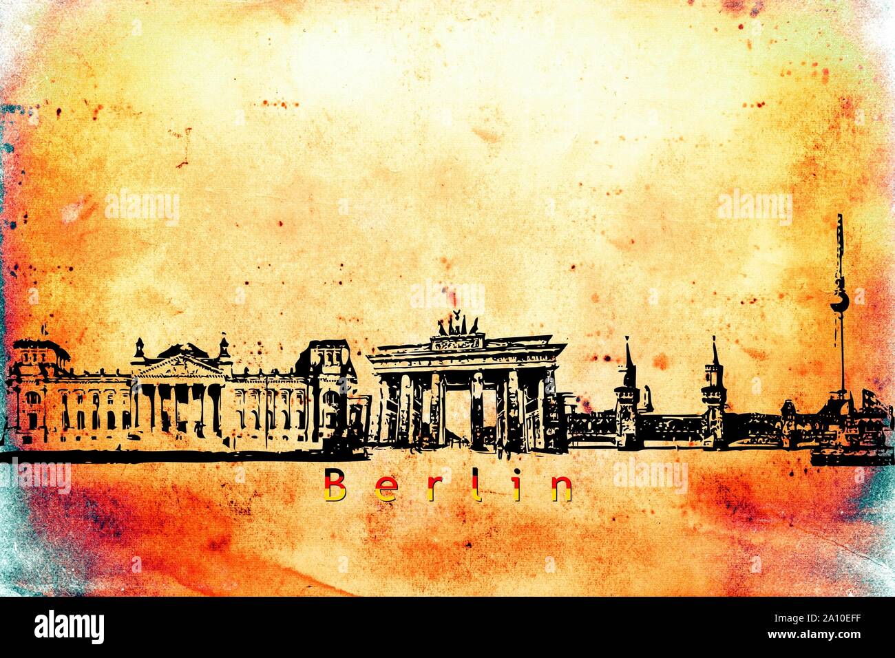 Berlin art design illustration Stock Photo - Alamy