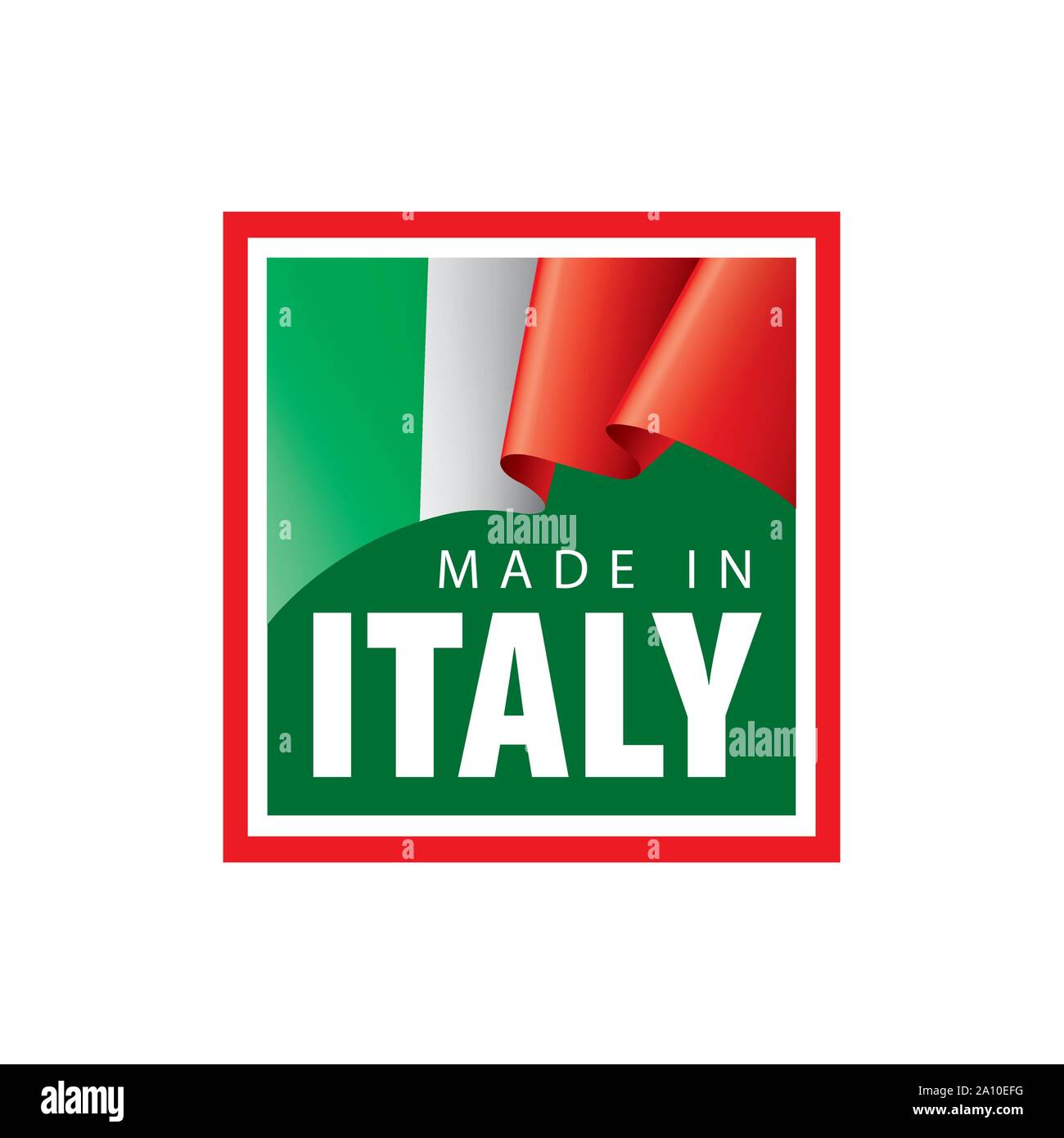 Italy flag, vector illustration on a white background Stock Vector ...