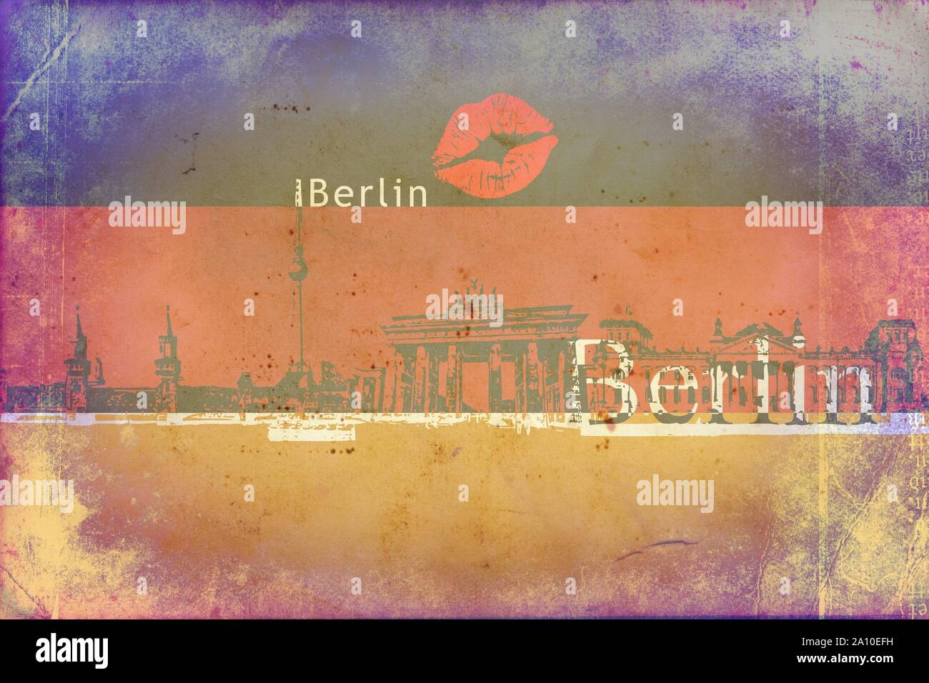 Berlin art design illustration Stock Photo - Alamy