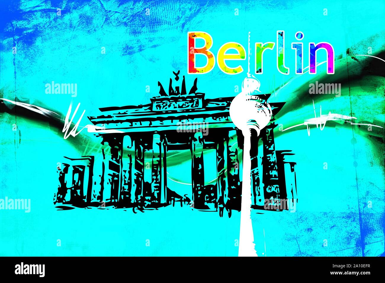 Berlin art design illustration Stock Photo - Alamy