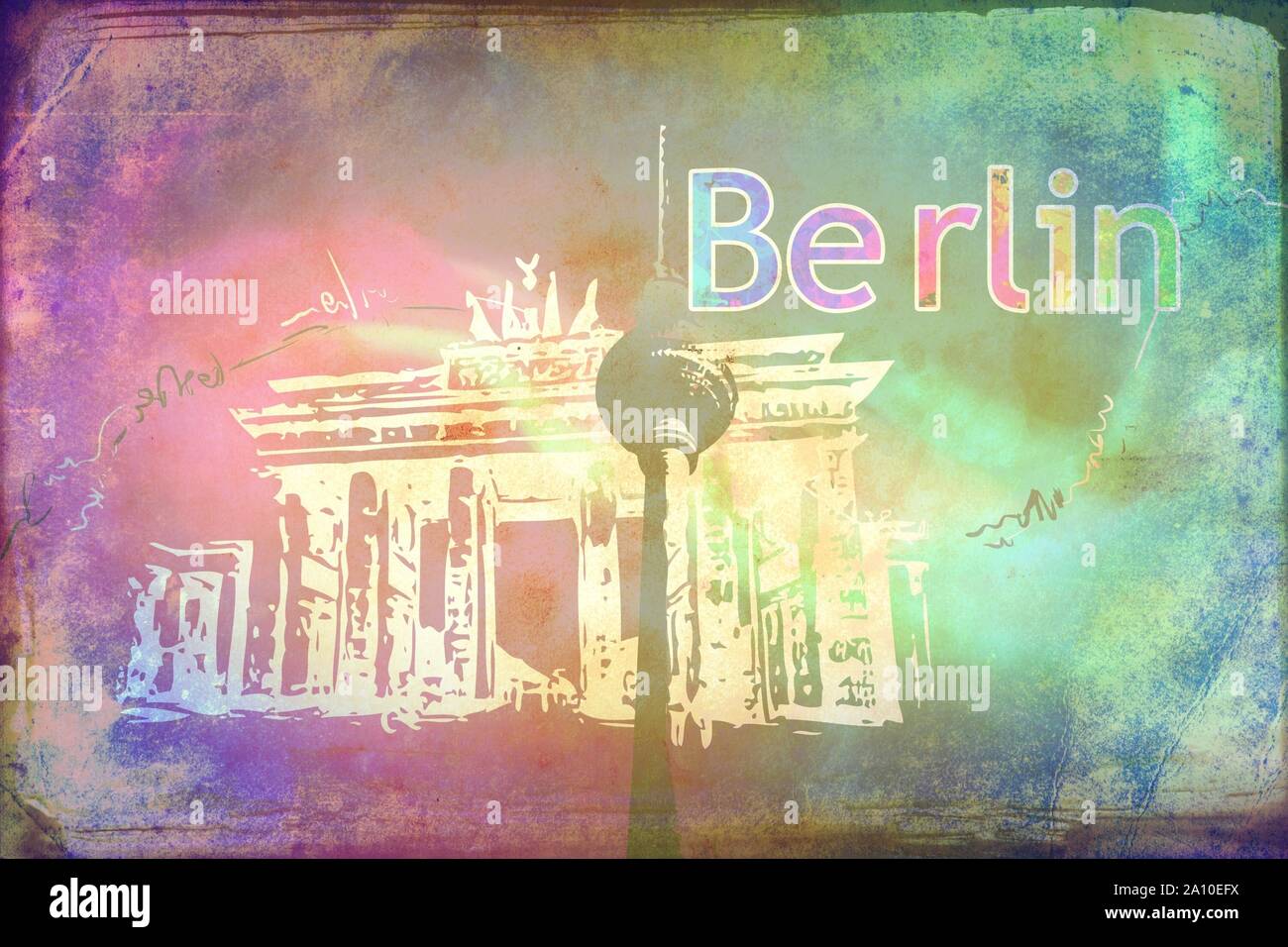 Berlin art design illustration Stock Photo - Alamy