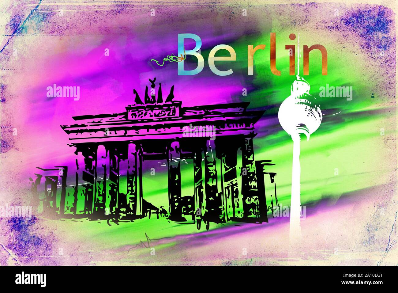 Berlin art design illustration Stock Photo - Alamy
