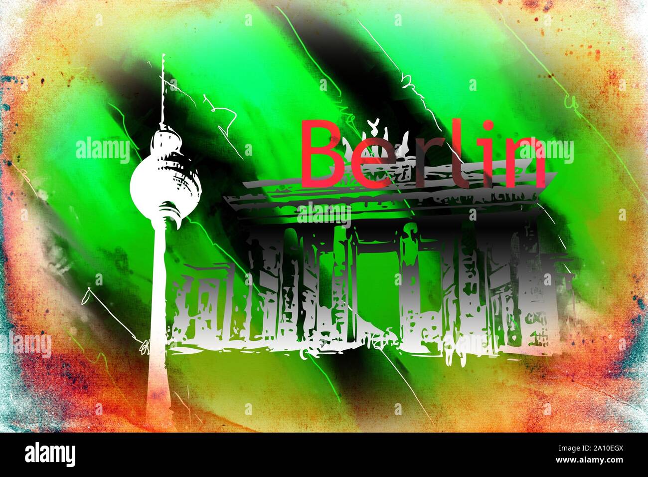 Berlin art design illustration Stock Photo - Alamy