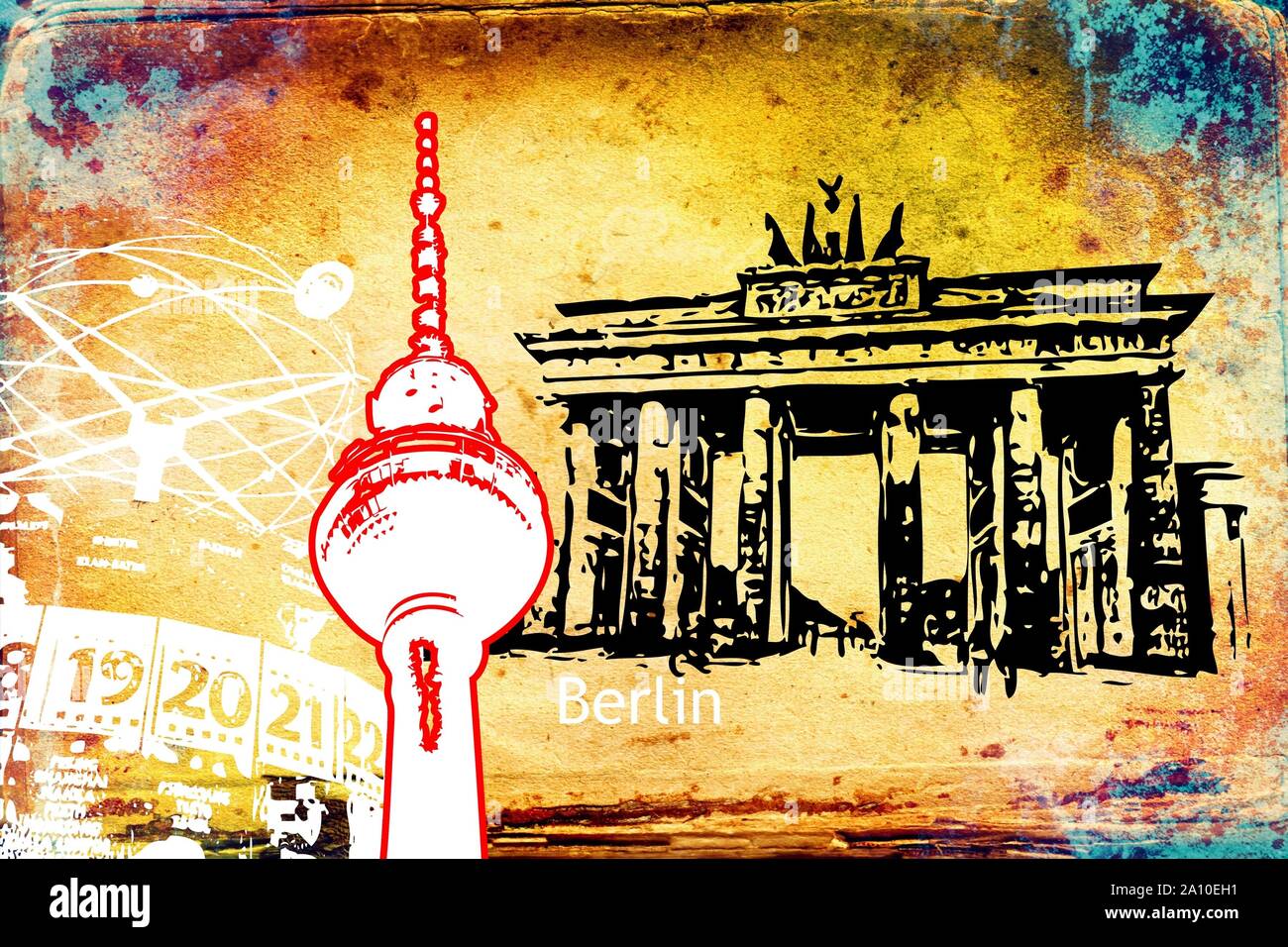 Berlin art design illustration Stock Photo - Alamy