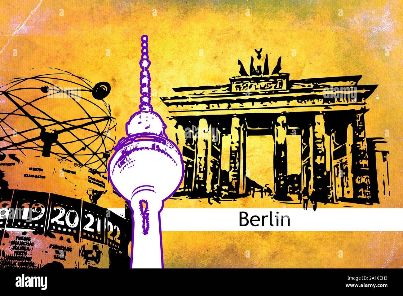Berlin art design illustration Stock Photo - Alamy