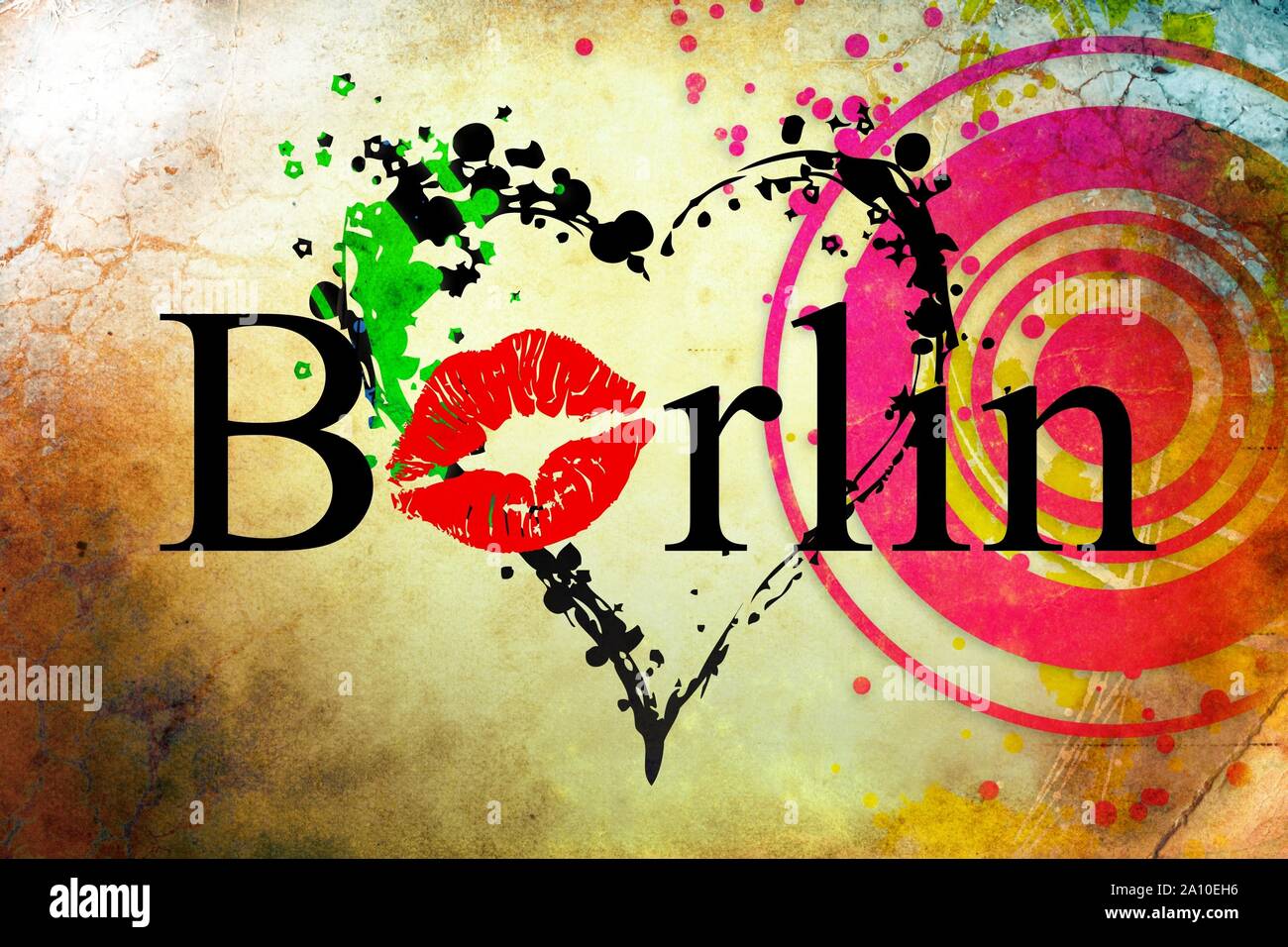 Berlin art design illustration Stock Photo - Alamy