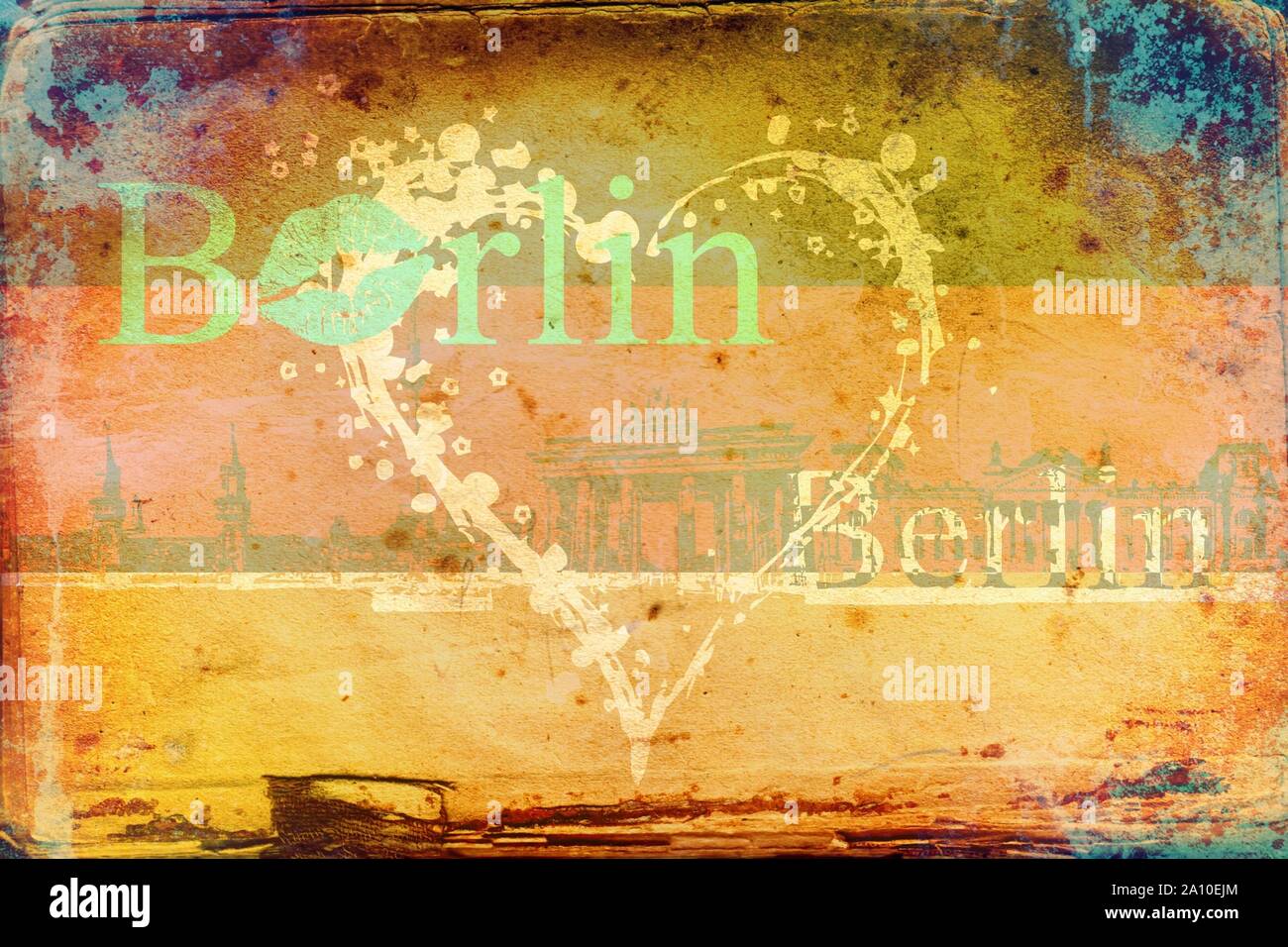 Berlin art design illustration Stock Photo - Alamy