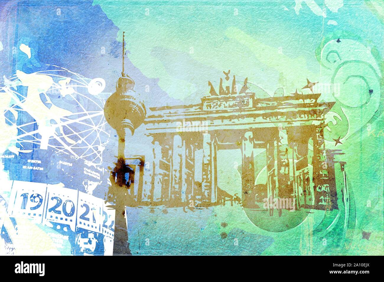 Berlin art design illustration Stock Photo - Alamy