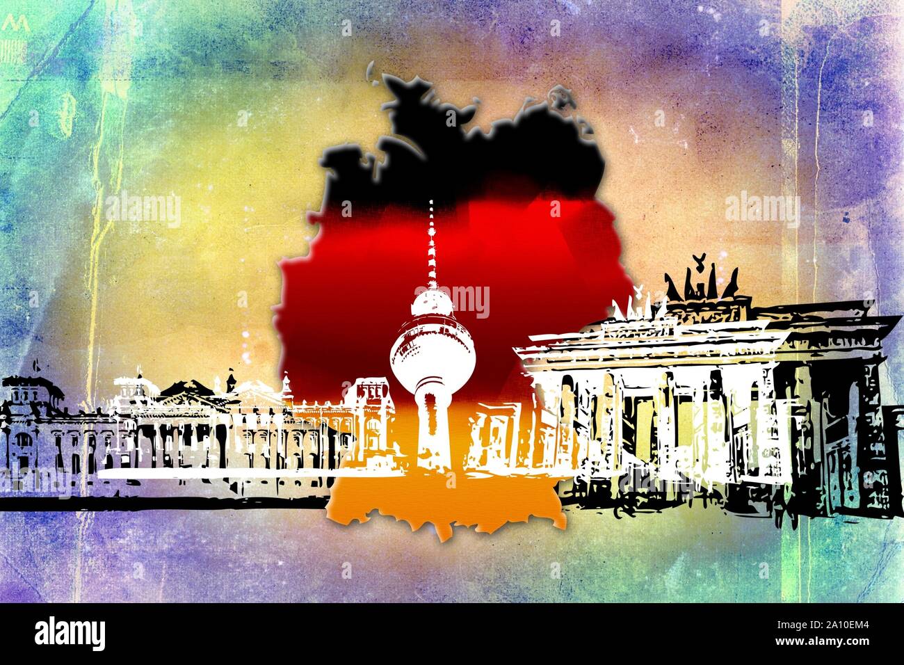 Berlin art design illustration Stock Photo - Alamy