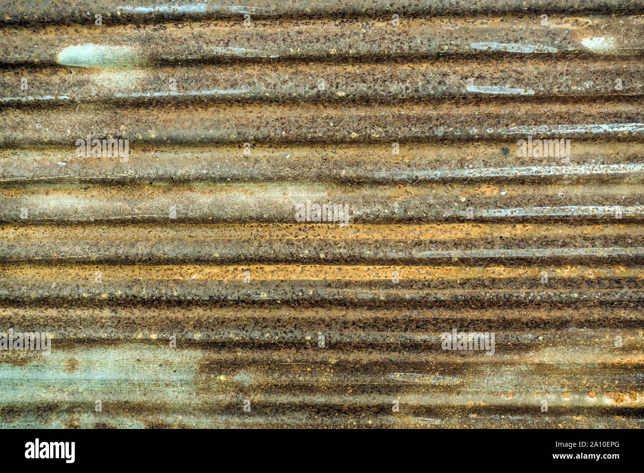 Old rusty zinc wall surface galvanized, corrugated iron siding vintage texture background Stock ...