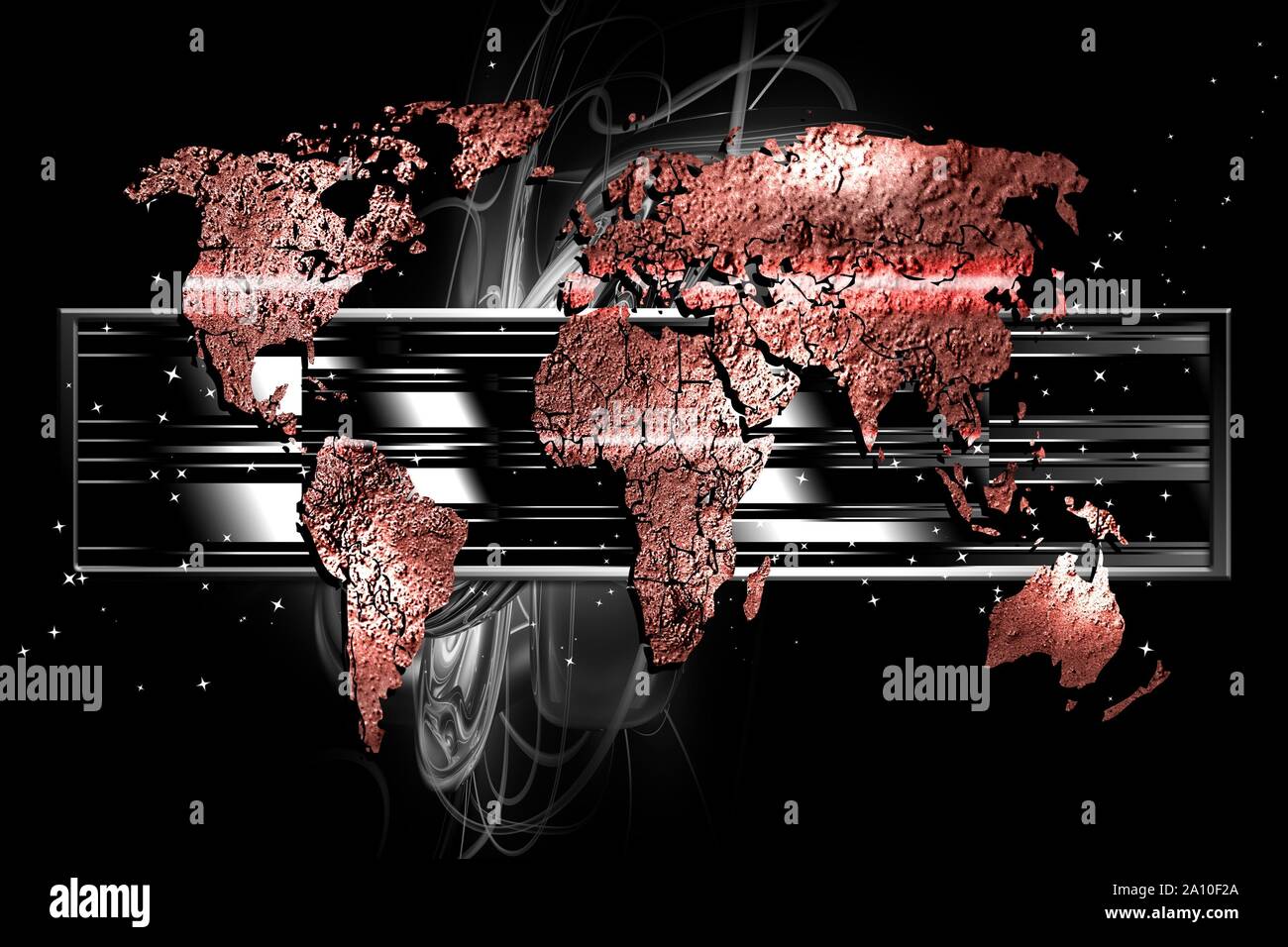 World map paint design art illustration Stock Photo - Alamy