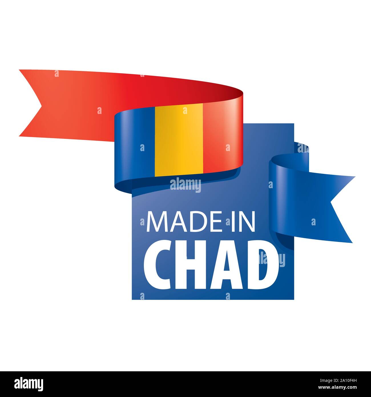 Chad flag, vector illustration on a white background Stock Vector Image ...