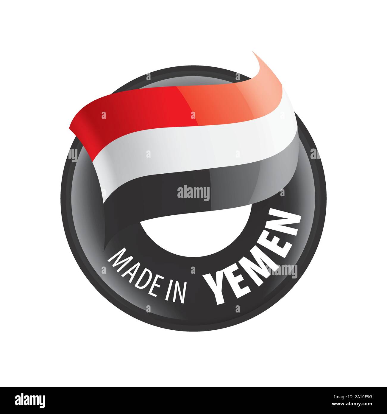 Yemeni flag, vector illustration on a white background Stock Vector ...