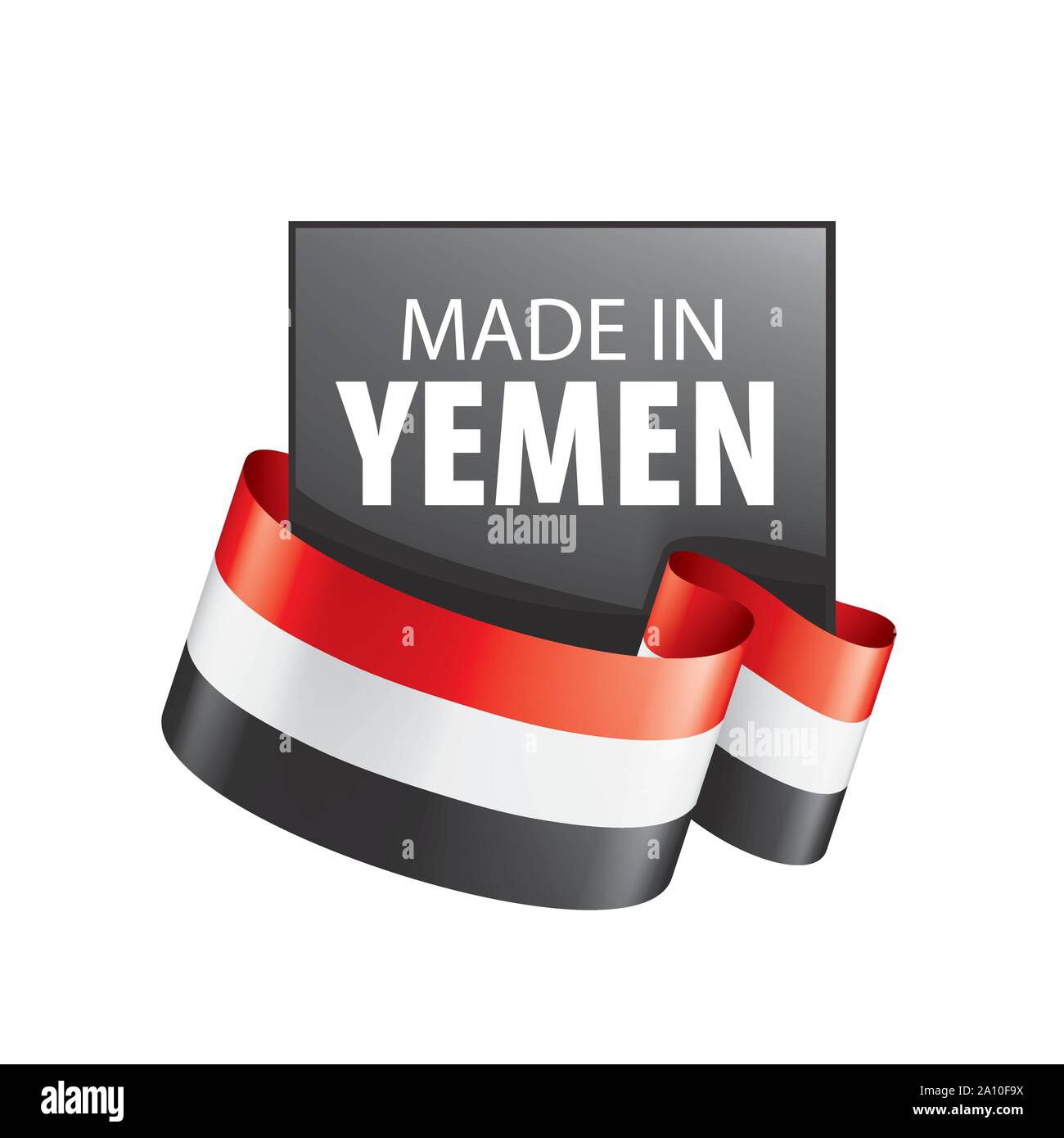 Yemeni flag, vector illustration on a white background Stock Vector ...