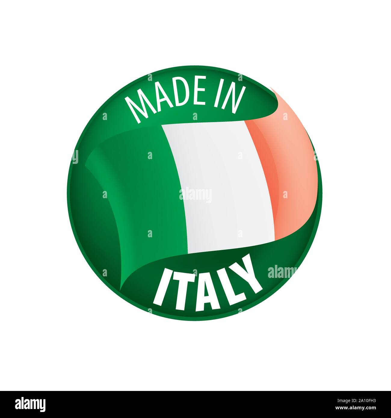 Italy flag, vector illustration on a white background Stock Vector ...