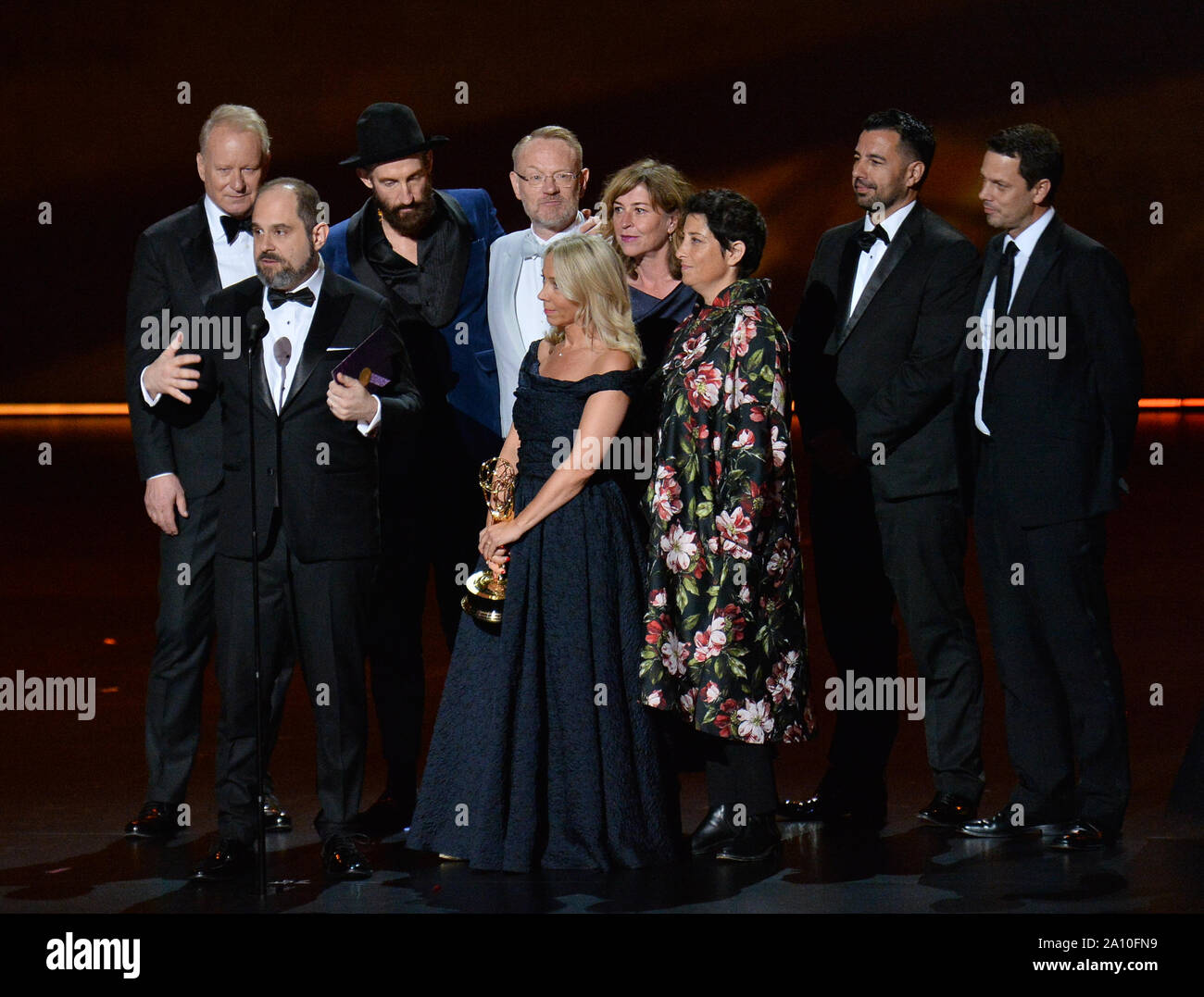 (L-R) Stellan SkarsgŒrd, Craig Mazin, Johan Renck, Jared Harris, Jane ...