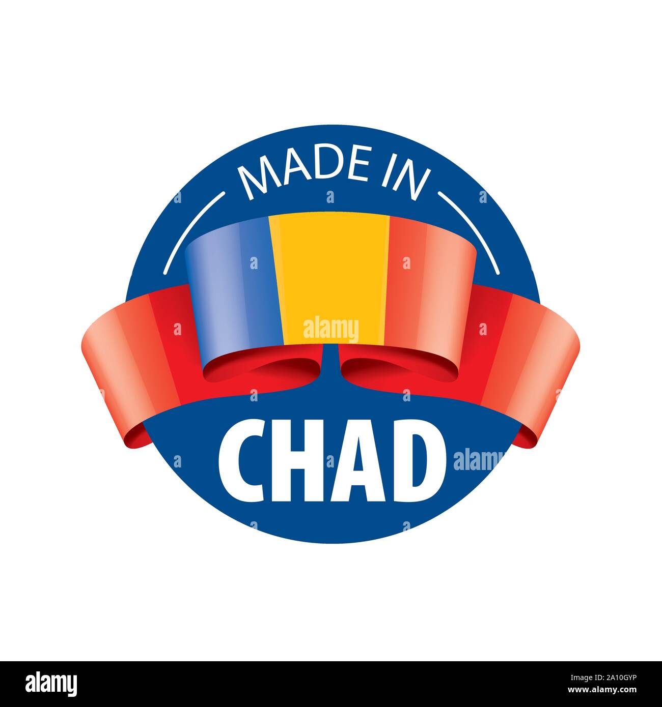 Chad flag, vector illustration on a white background Stock Vector Image ...