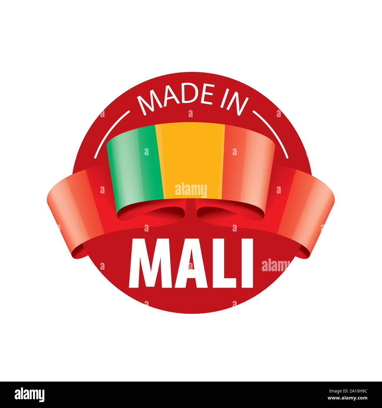 Mali flag, vector illustration on a white background Stock Vector Image ...