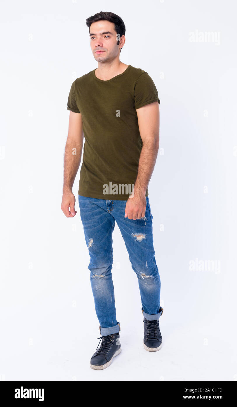 Full body of young handsome Persian man Stock Photo - Alamy