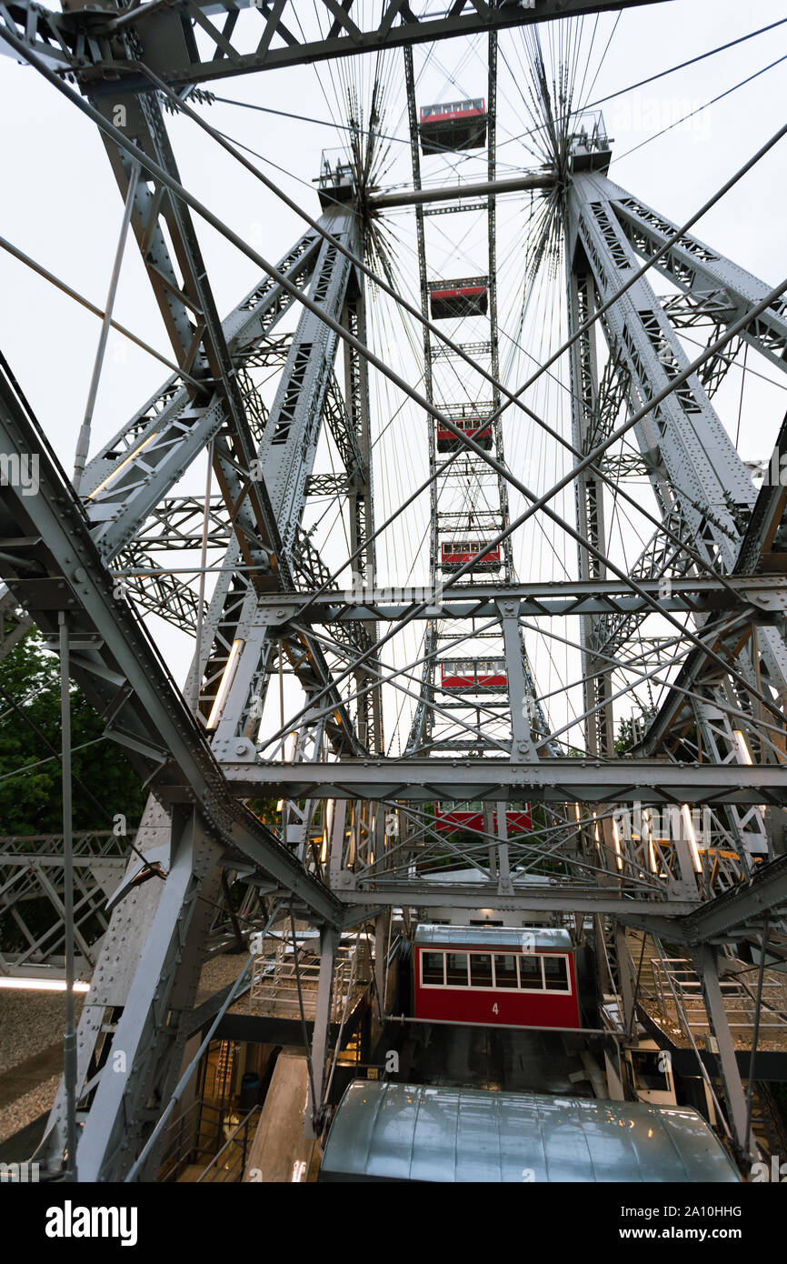 View from the Vienna Ferris Wheel - a symbol of Vienna, Austria Stock ...