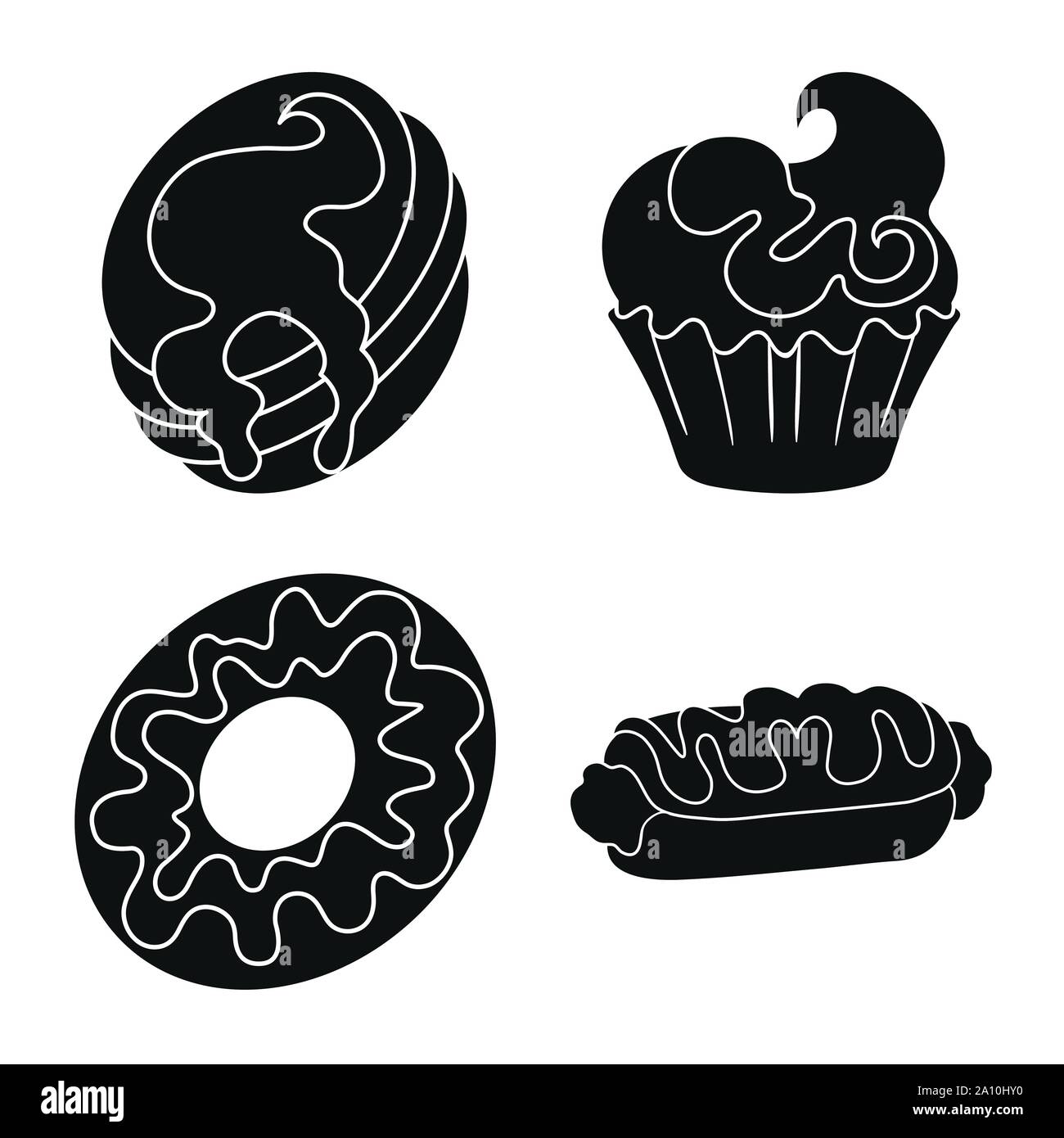 Vector design of sweetness and product sign. Set of sweetness and sweet ...