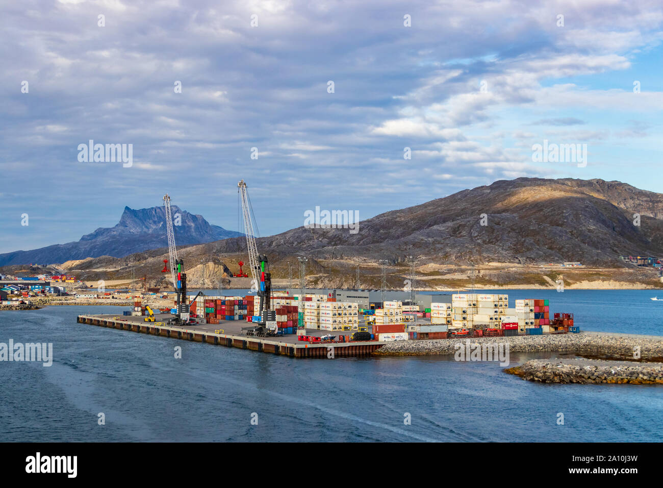 The port and harbor of Nuuk in Greenland Stock Photo - Alamy