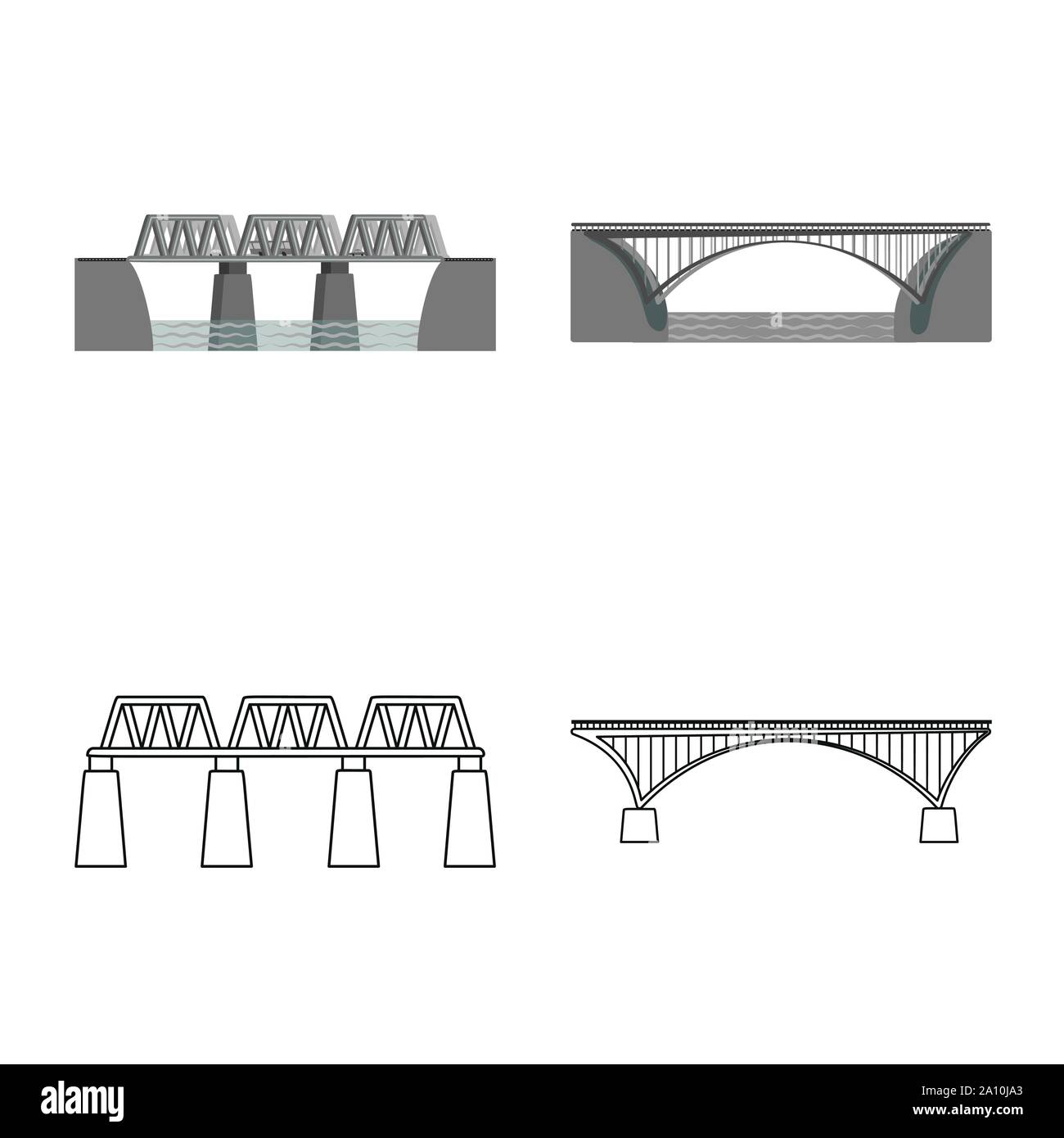 Isolated object of connection and design sign. Set of connection and side vector icon for stock ...