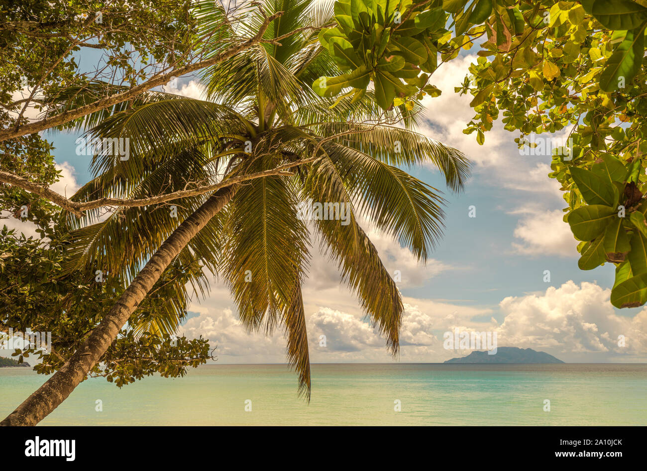 Retro style image of tropical island beach Stock Photo - Alamy