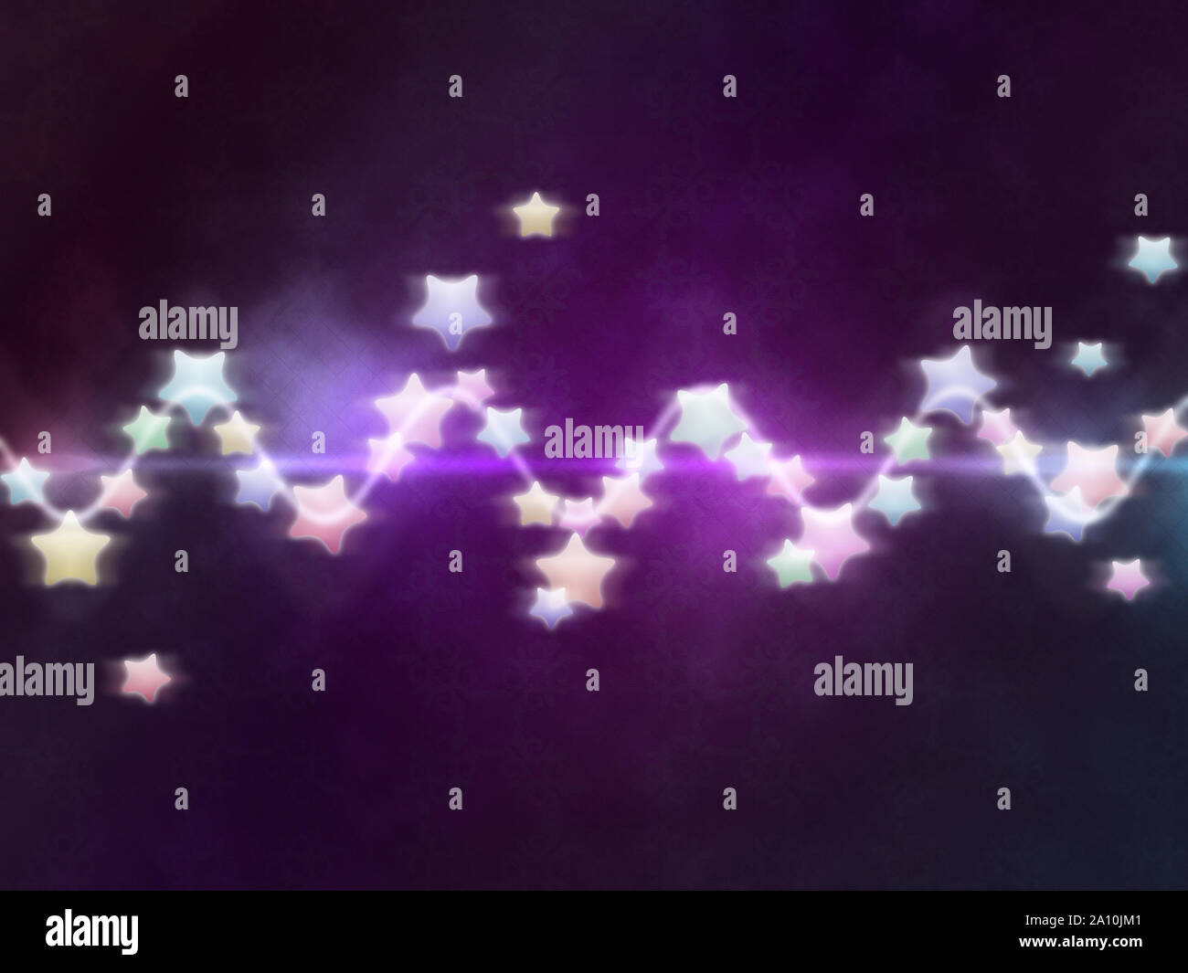 Abstract dark violet background with colorful glowing stars Stock Photo ...
