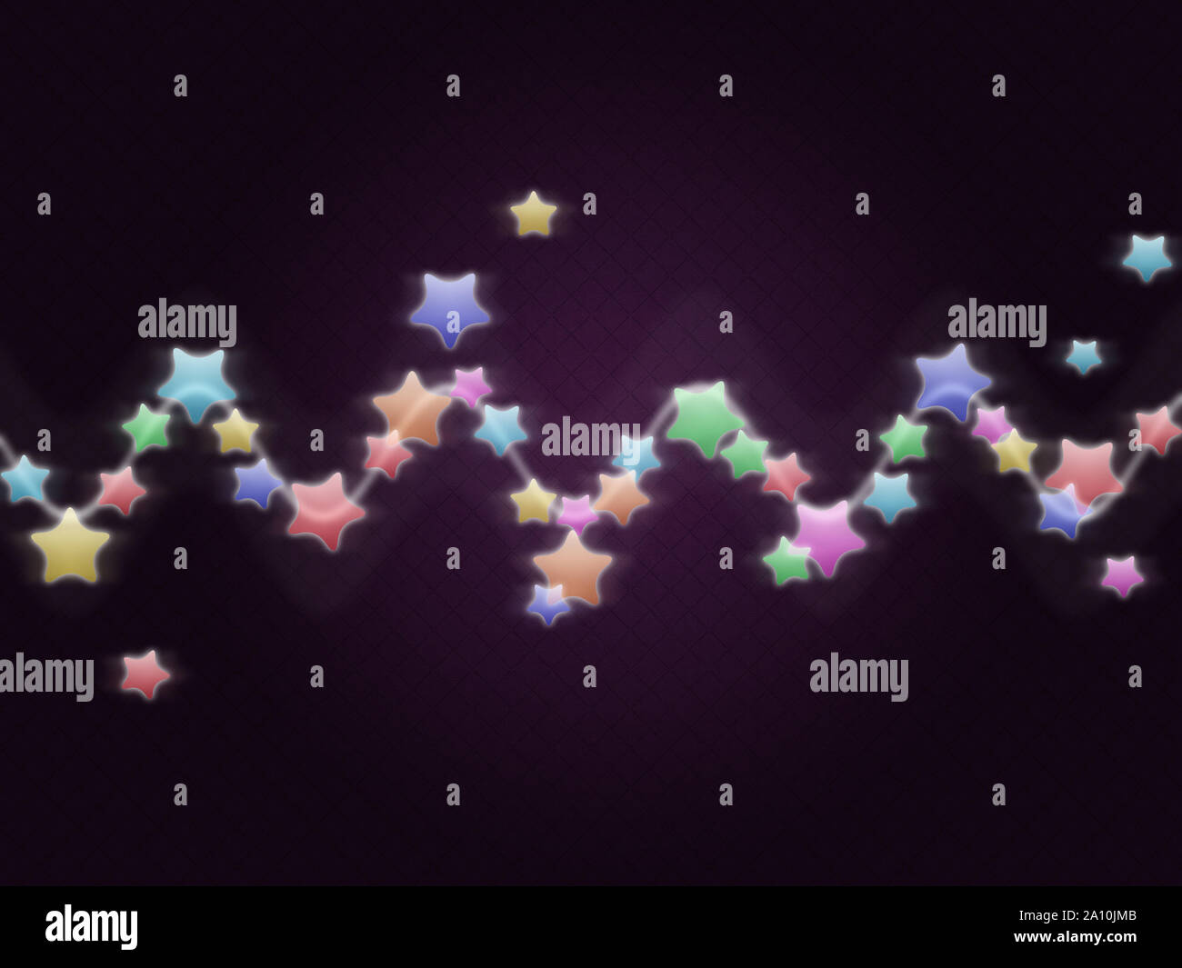 Abstract dark violet background with colorful glowing stars Stock Photo ...