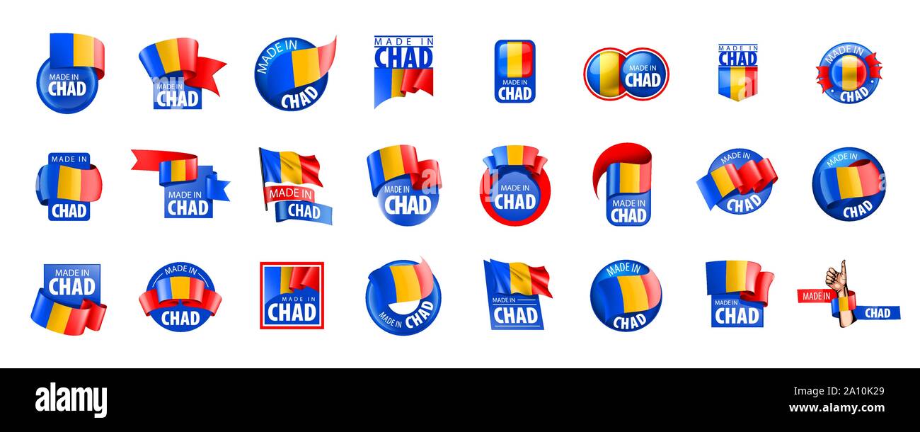 Chad flag, vector illustration on a white background Stock Vector Image ...