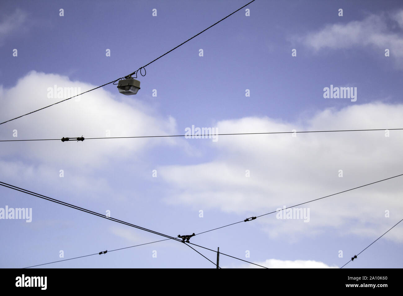 Rail road power cables hi-res stock photography and images - Alamy