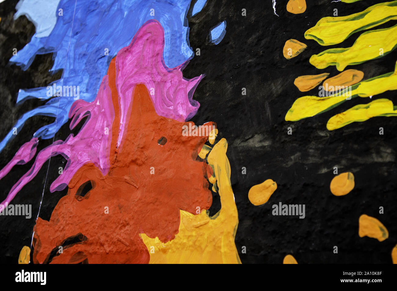 Wall with colorful graffiti, textures and backgrounds, paint Stock ...