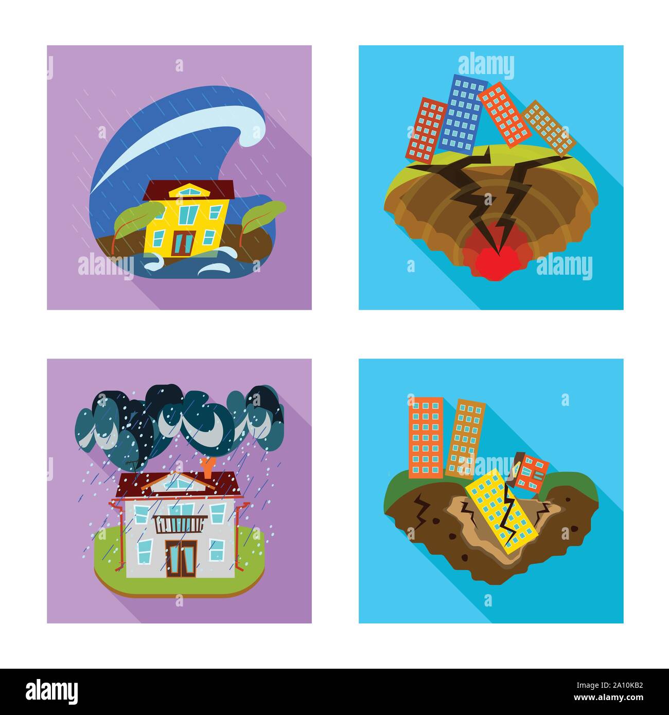 Vector design of collapse and environment icon. Collection of collapse ...