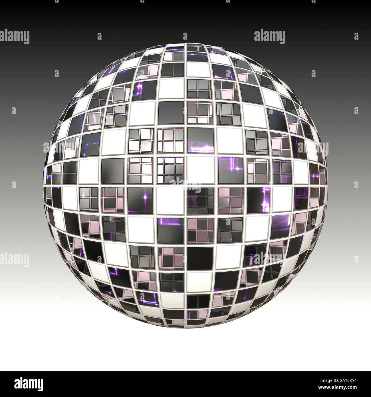 Abstract black and white checkered metallic ball Stock Photo - Alamy
