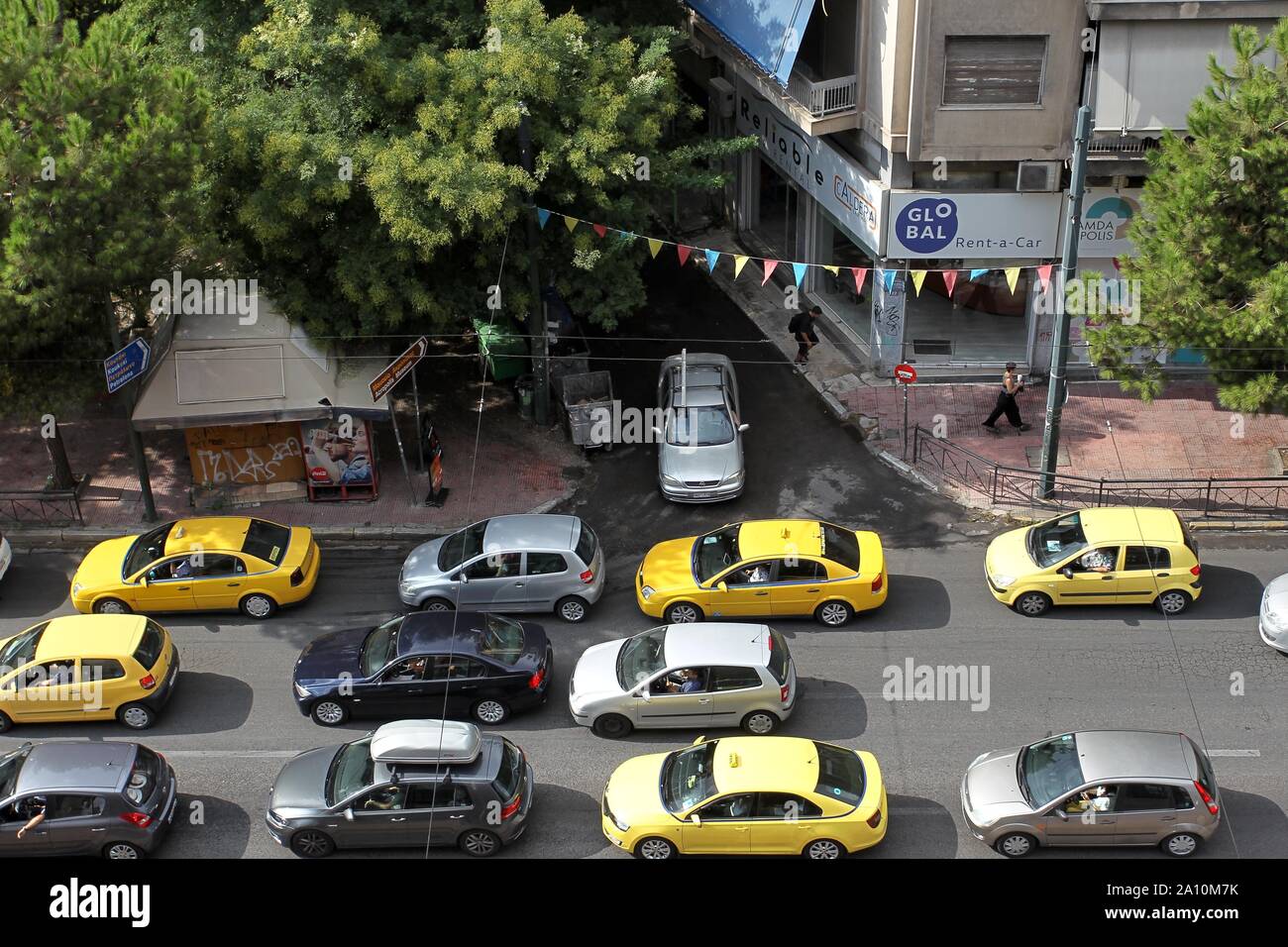 Traffic in Athens Greece Stock Photo - Alamy