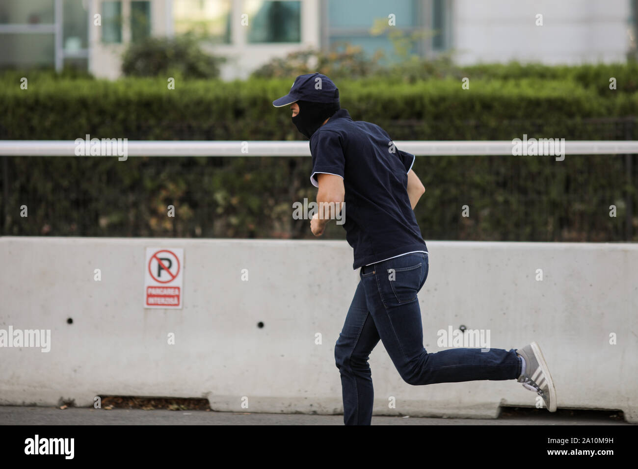 Bucharest, Romania - September 22, 2019: Agent from the counter ...