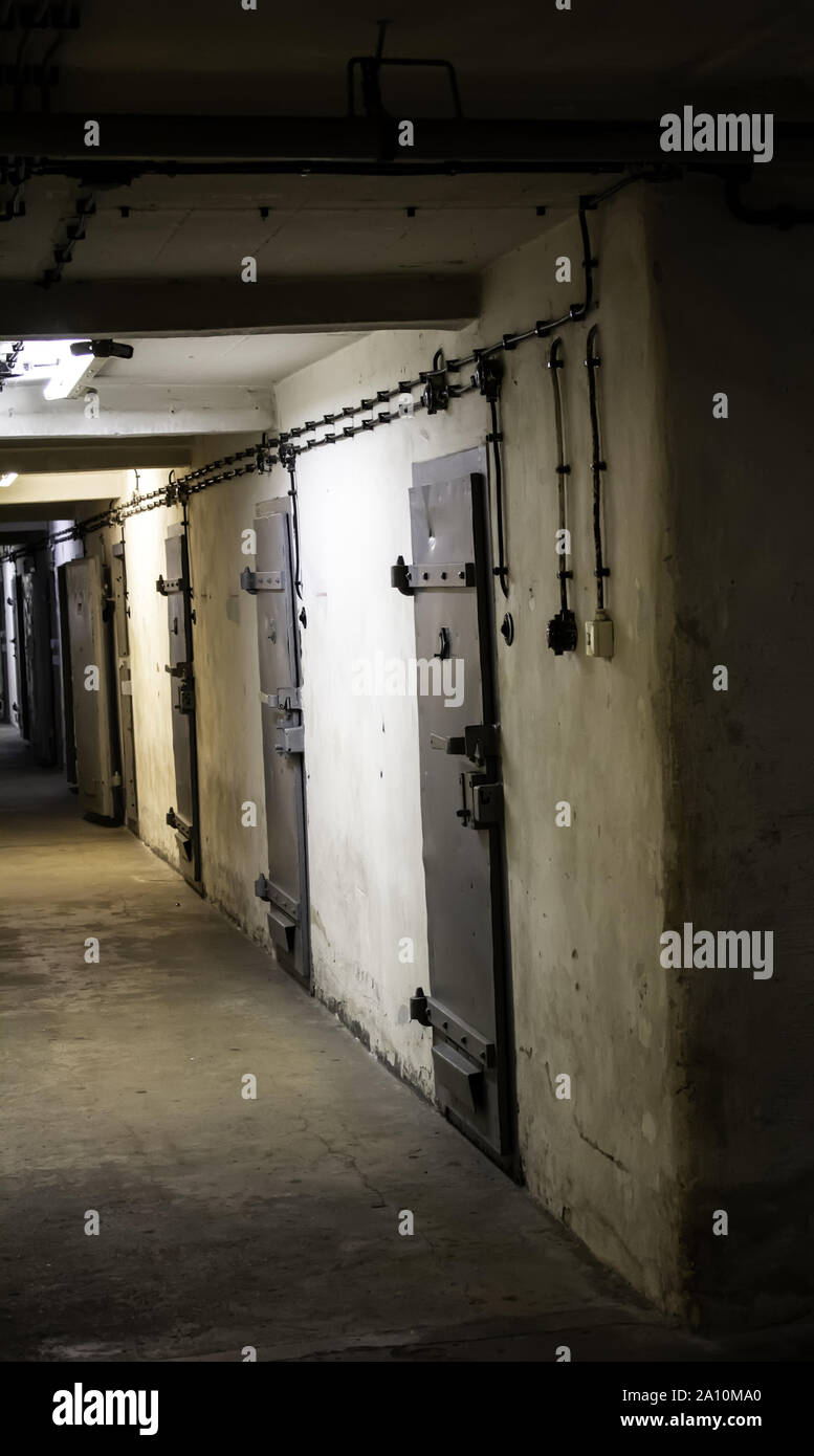 Penitentiary jail with cells, deprivation of liberty, arrests Stock ...