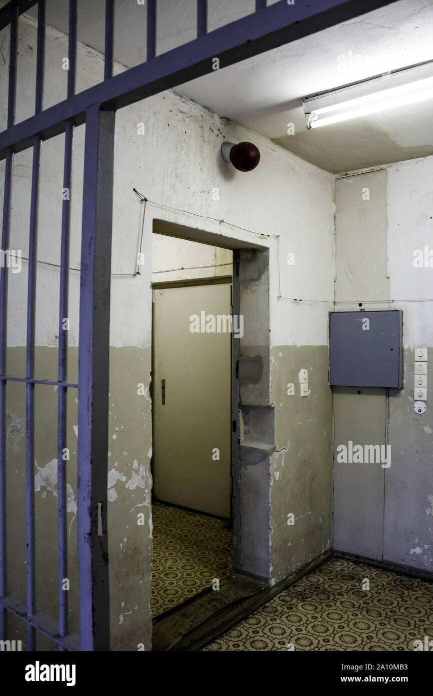 Penitentiary jail with cells, deprivation of liberty, arrests Stock ...