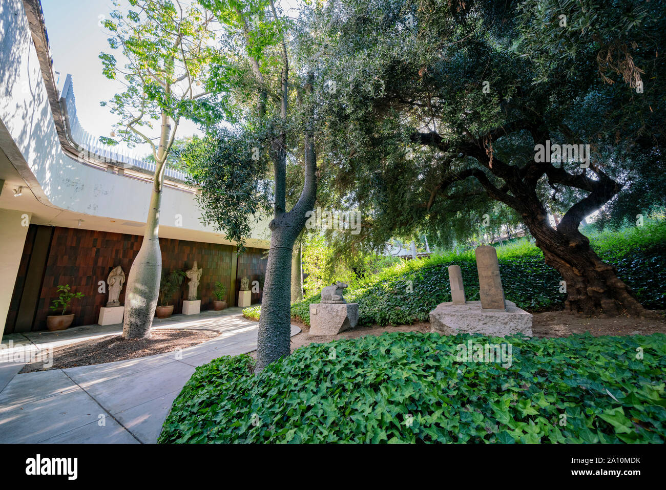Los Angeles, AUG 10: Garden of the Norton Simon Museum on AUG 10, 2019 at Los Angeles ...