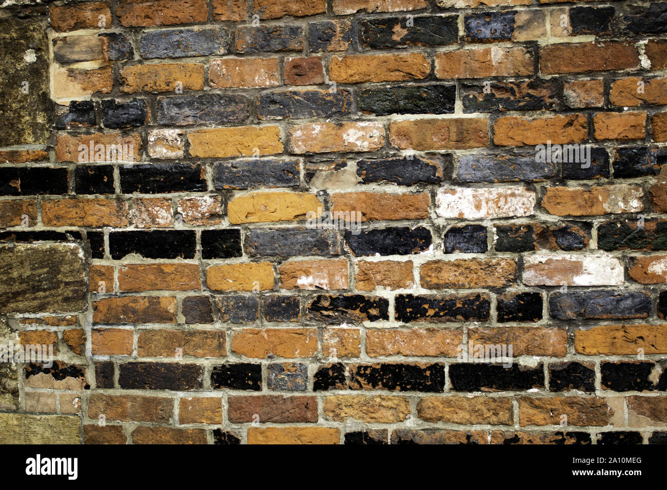 Aged and broken brick wall, construction and architecture Stock Photo ...