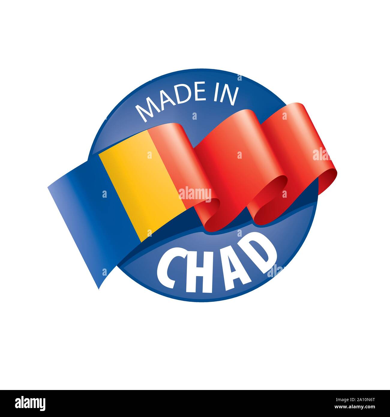 Chad flag, vector illustration on a white background Stock Vector Image ...