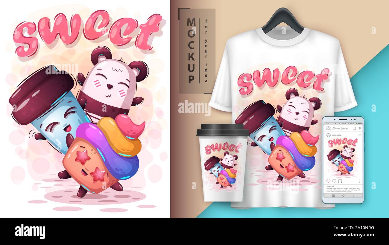 Sweet animals - mockup for your idea Stock Vector Image & Art - Alamy