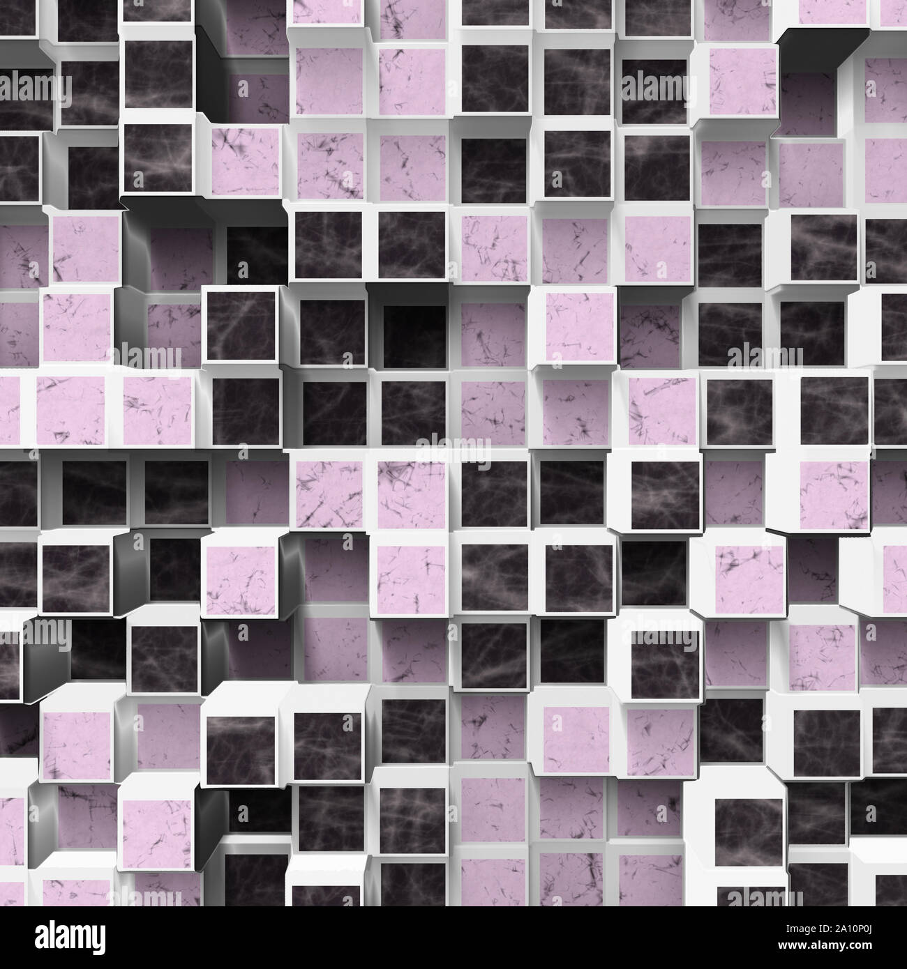 Abstract checkered background of lilac color with perspective effect ...