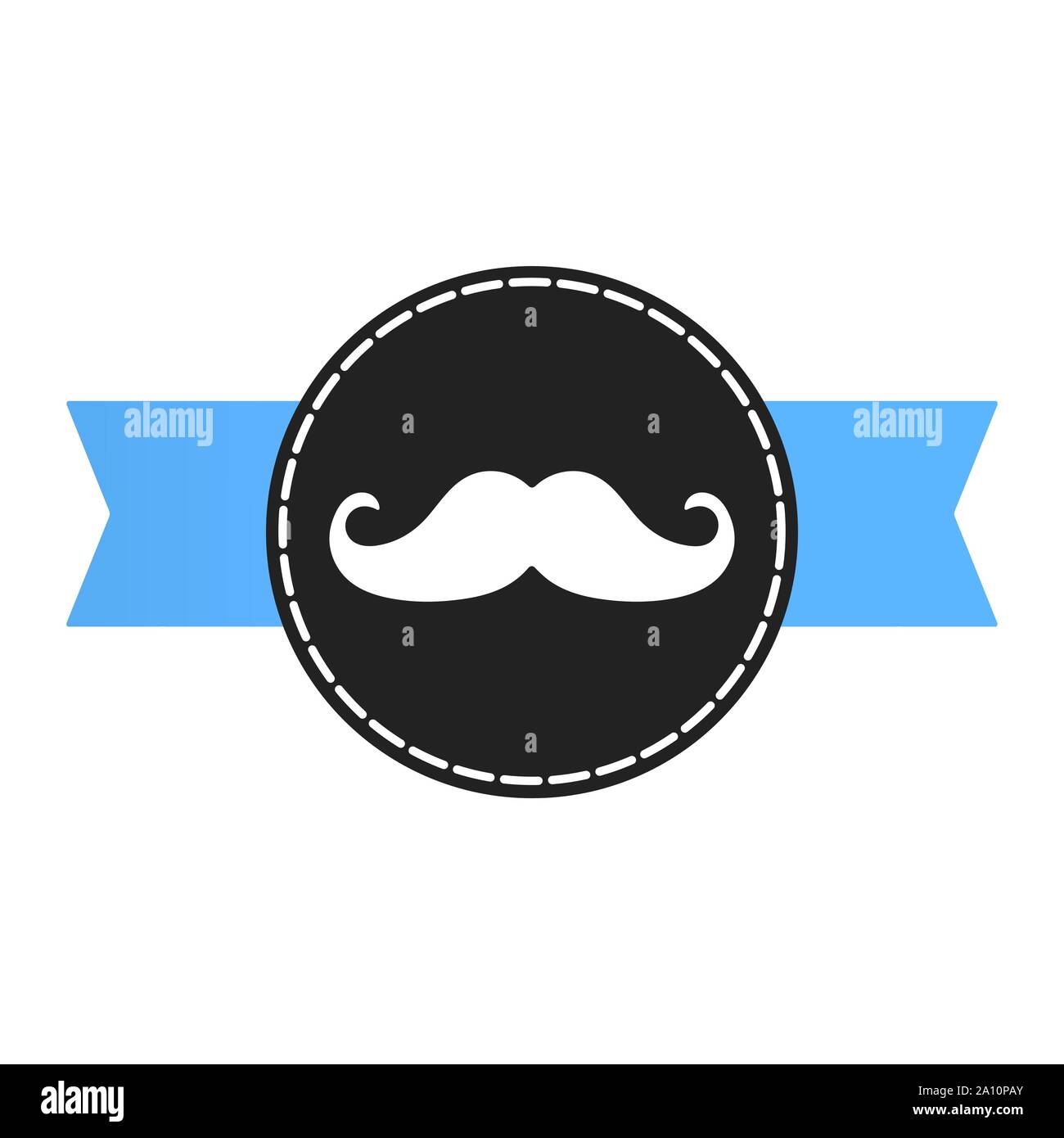 Prostate cancer awareness symbol information. Men support badge label ...