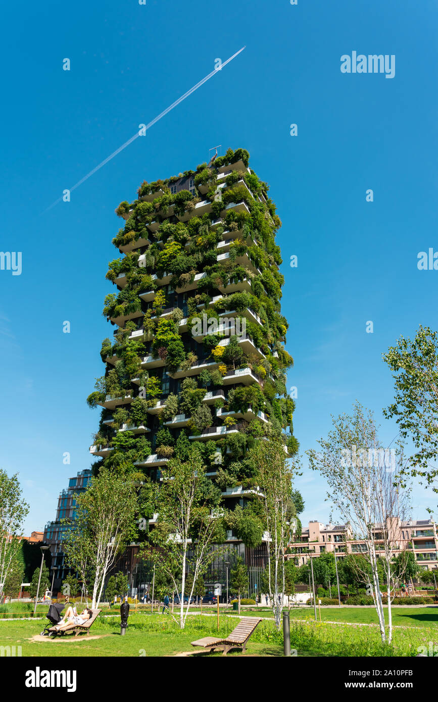 MILAN, ITALY - MAY 31, 2019: Bosco Verticale Or Vertical Forest Are A ...